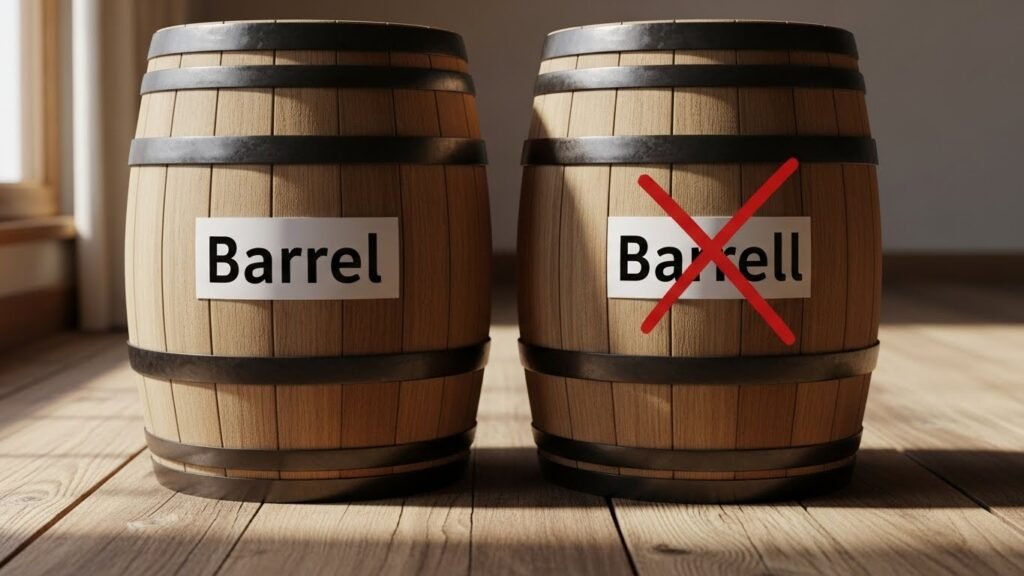 Barrel or Barrell: Which Spelling Is Correct